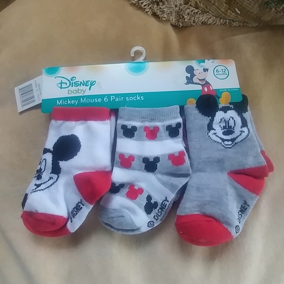 Disney | Accessories | Disney Baby Socks Mickey Mouse 6 To 2 Months ...